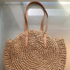 SHEIN | Bags | Round Handmade Straw Woven Beach Bag Light Brown | Poshmark